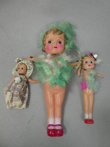 Lot 3 Vintage Celluloid Carnival Dolls (#10018) on Jul 24, 2022 ...