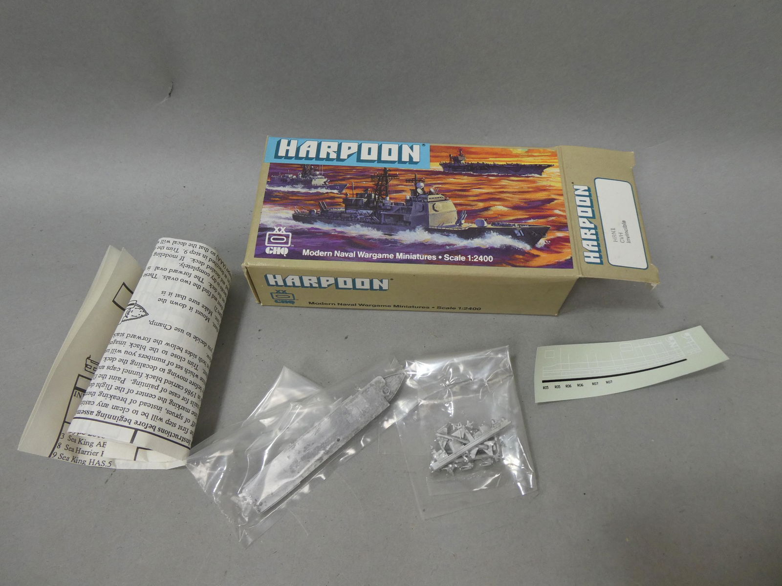 NOS 1988 GHQ Harpoon Miniatures HRN1 CVH Invincible Battleship Ship ...