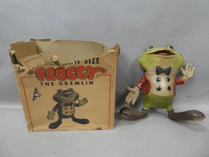 1948 Rempel Froggy The Gremlin Rubber Frog Toy In Box