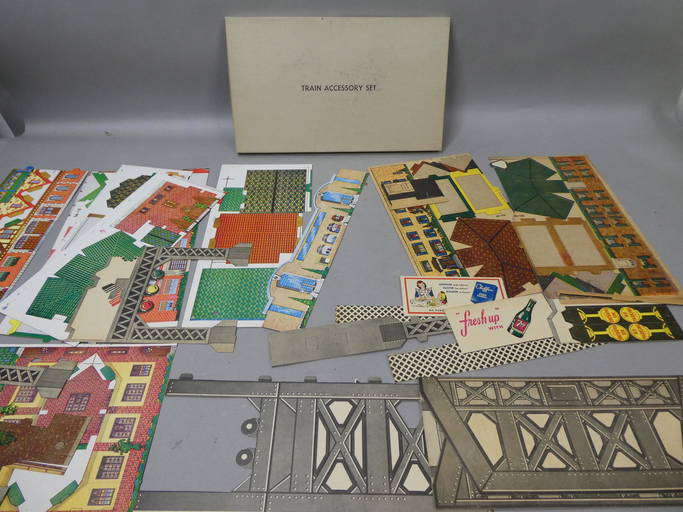 1930's NOS Built-Rite Train Accessory Set w/ 8 Buildings in Box (#16025 ...