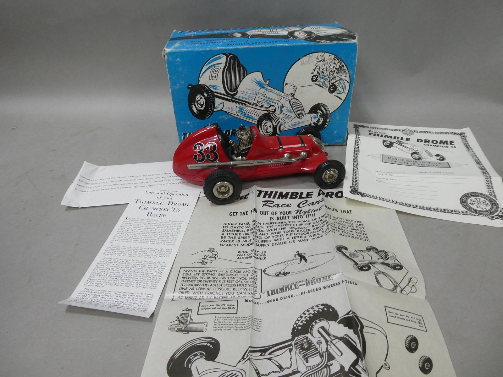 1998 Nylint Thimble Drome Champion Race Car In Box Auction
