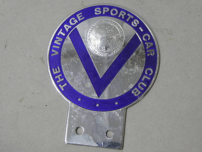 Vintage Sports Car Club License Plate Topper