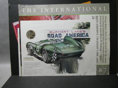 Vintage Stock Car Racing Poster