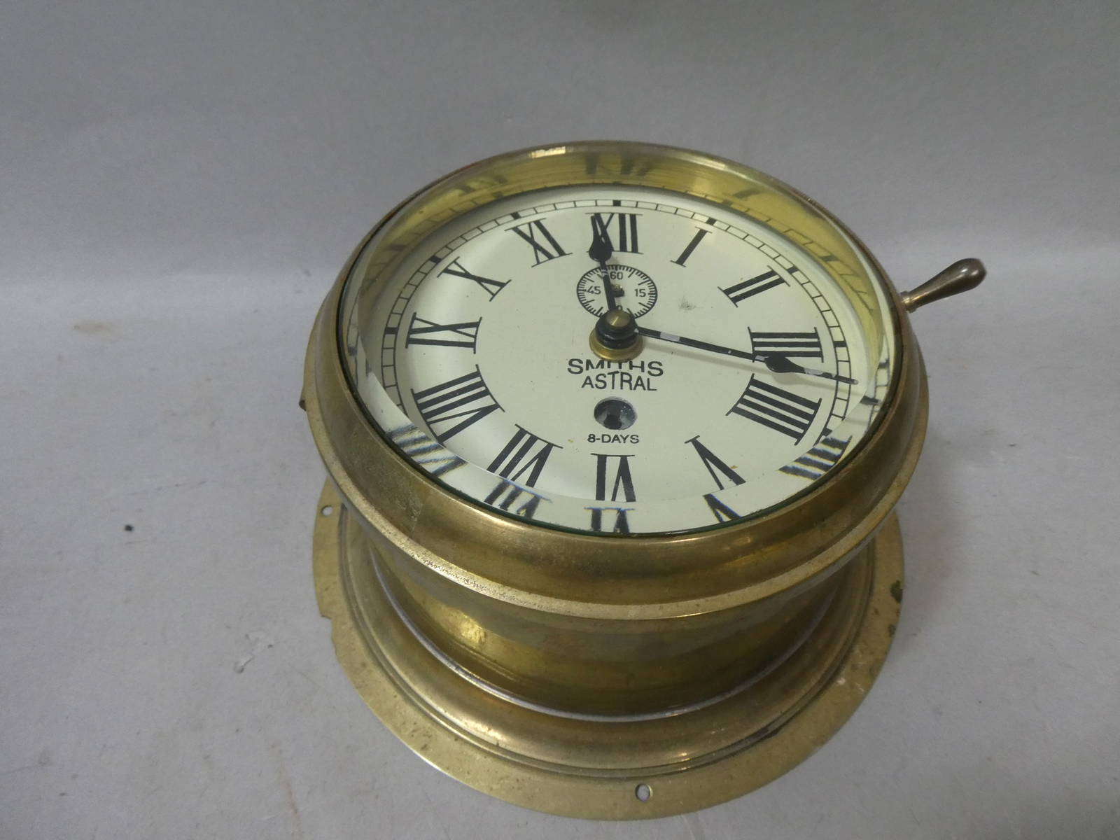 Vintage Smiths England Astral 8 Day Brass Ships Porthole Style Clock ...