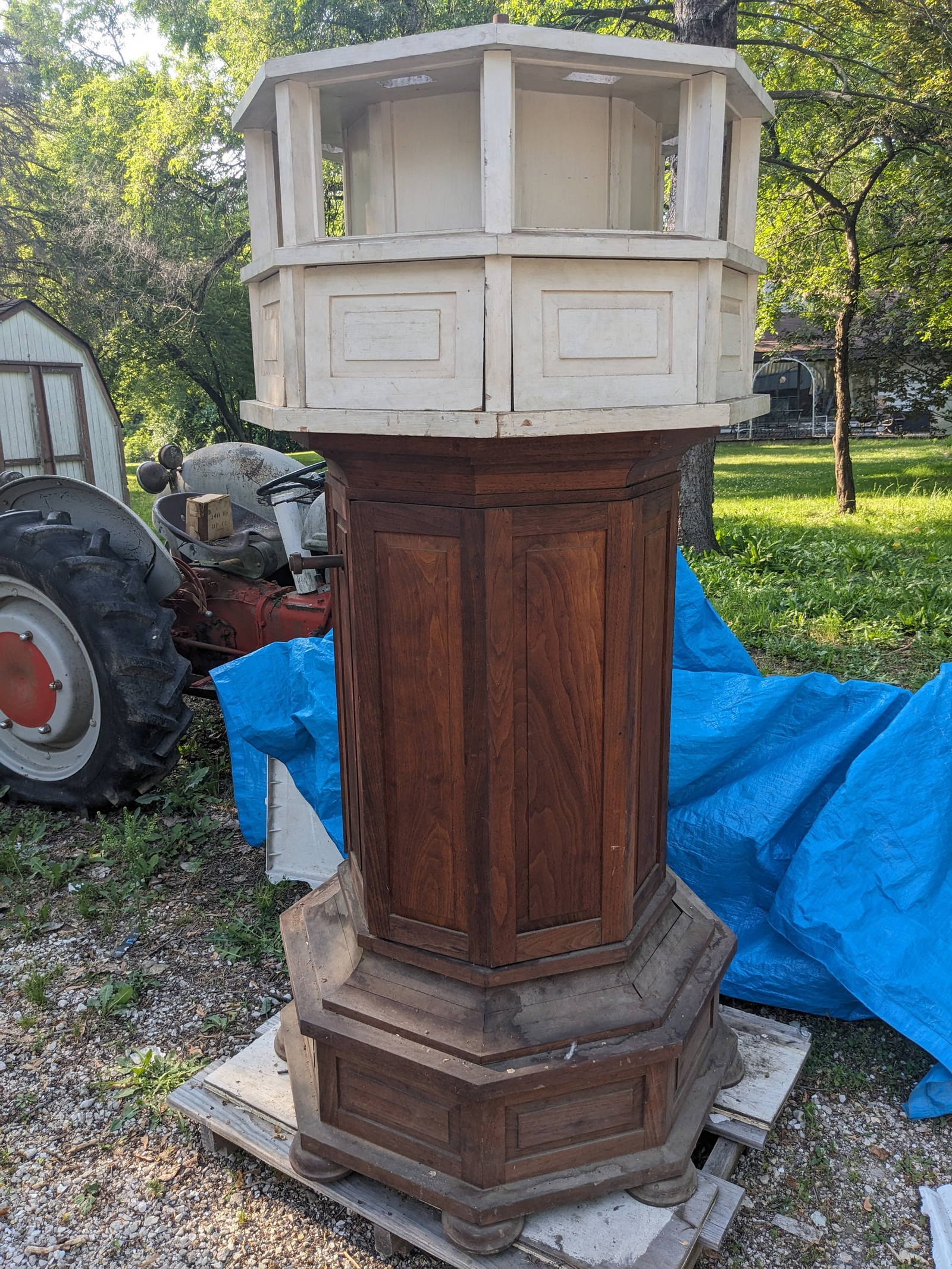 C1950's Custom Homemade Walnut Lighthouse Animatronic Eclectic Clock ...