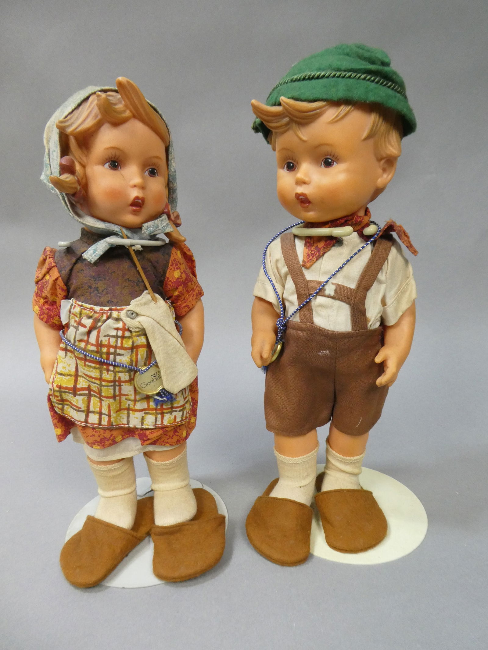 Pair Goebel Hummel Hard Rubber Hansel & Gretel Dolls Auction