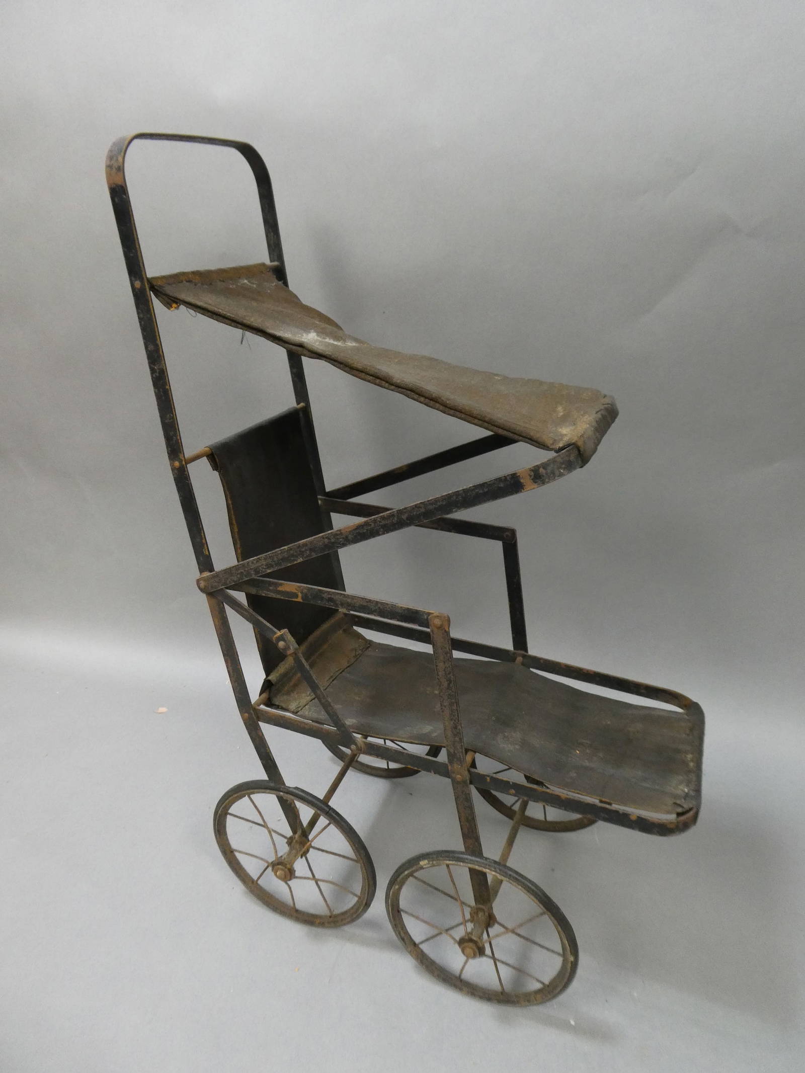 Antique Folding Metal & Fabric Doll Buggy Auction