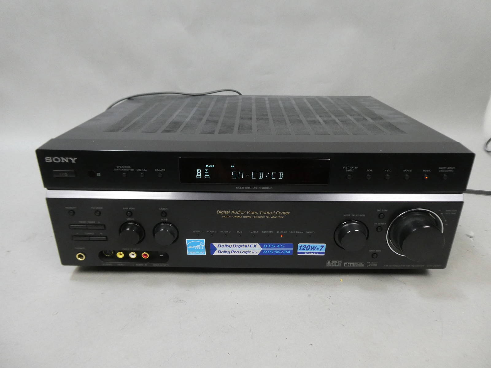 Sony Stereo Receiver 120wx7 Video1,2,3-dvd-tv/sat-am/fm-phono Str-de997 ...