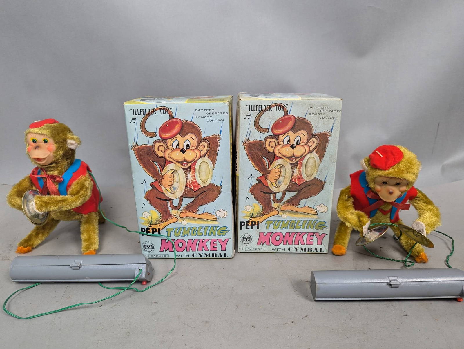 Pair Of Pepi Tumbling Monkey Toy With Original Boxes Battery Operatedâ ...