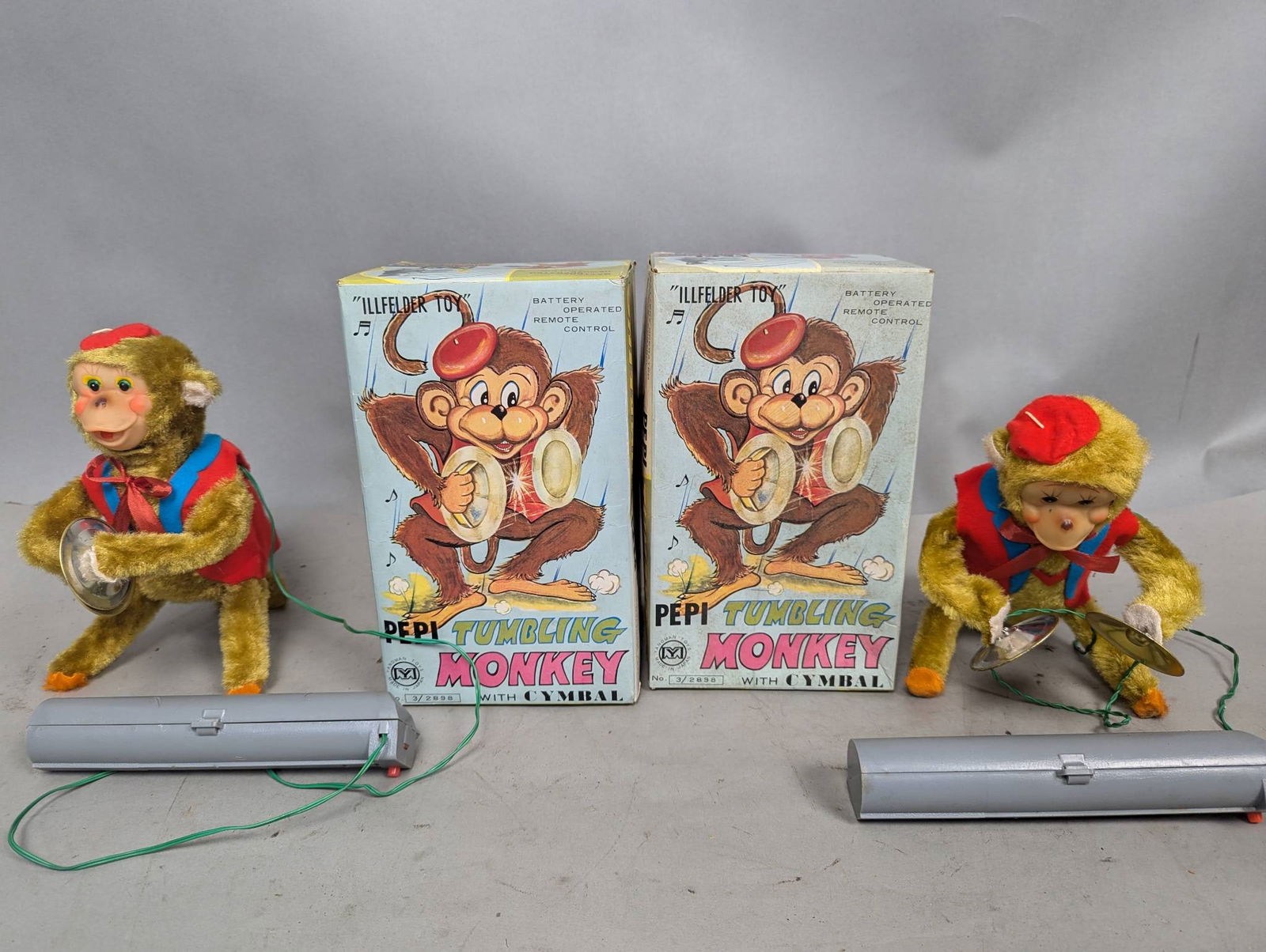 Pair Of Pepi Tumbling Monkey Toy With Original Boxes Battery Operatedâ ...