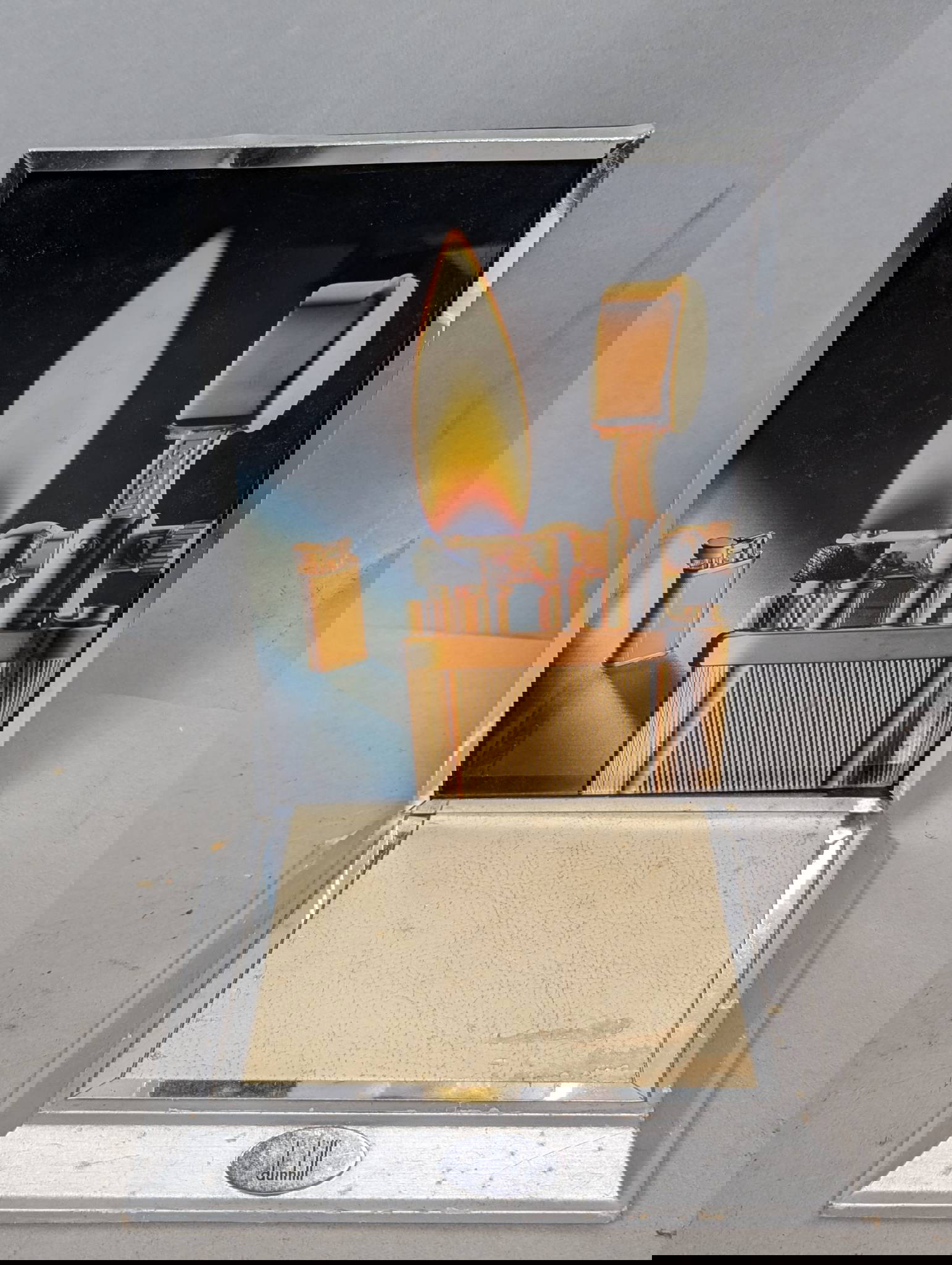 Vintage Dunhill Lighter Display Stand With Mirrored Backdrop Auction