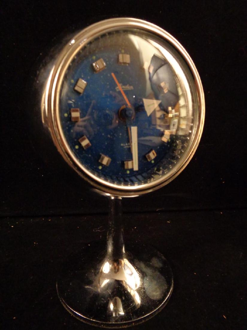 Linden Space Age Modern Pedestal Alarm Clock