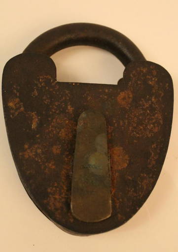 Large Antique Vr Crown Mark Padlock