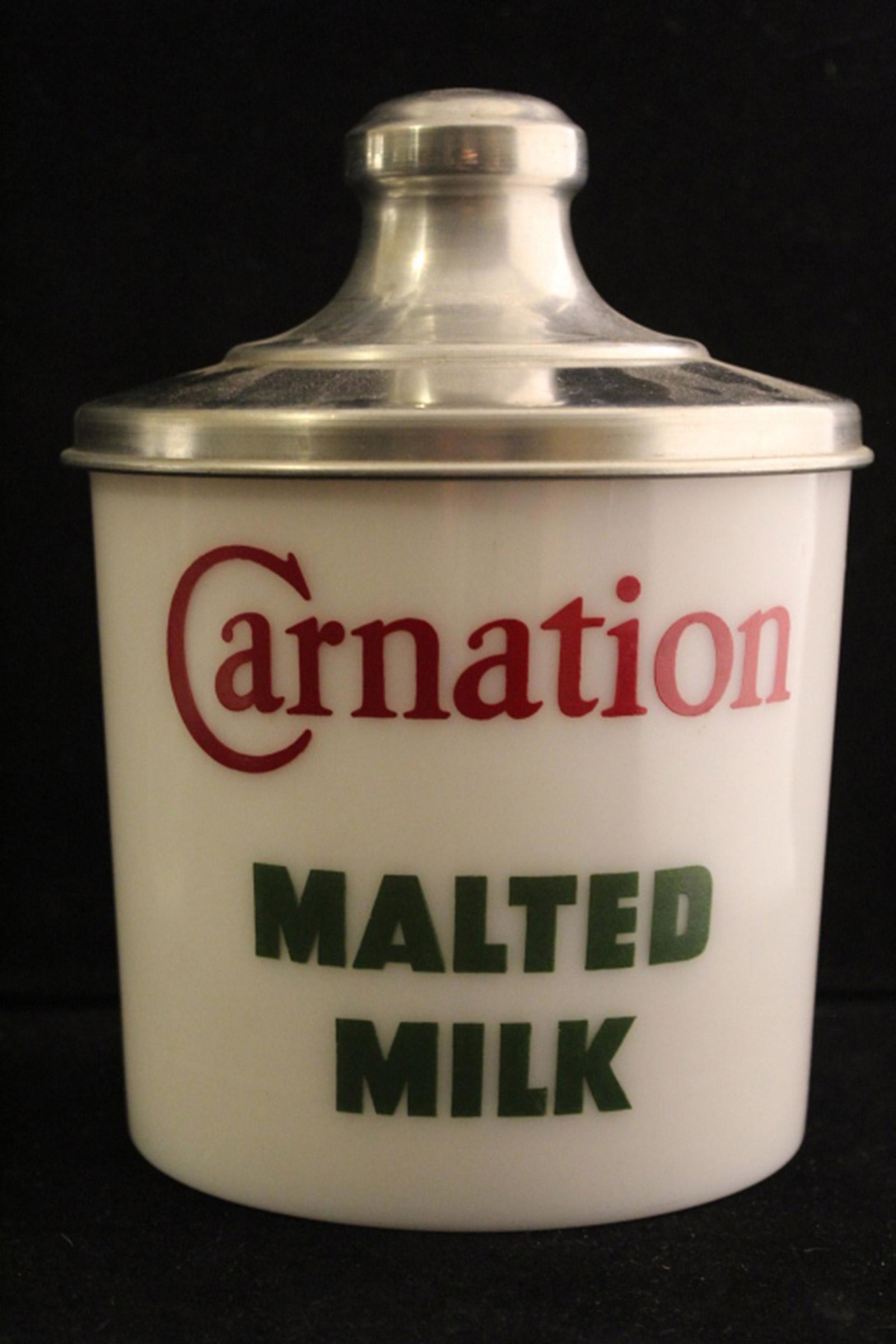 Vintage Carnation Malted Milk Advertising Jar - May 10, 2020 | District ...