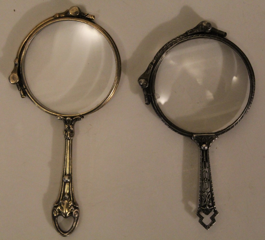 Antique Sterling Lorgnettes / Magnifying Glasses