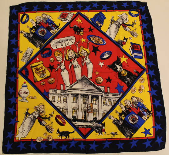 Hillary Clinton Newsweek Political Satire Scarf