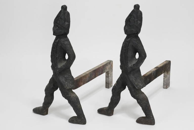 Virginia Metalcrafters Hessian Soldier Andirons