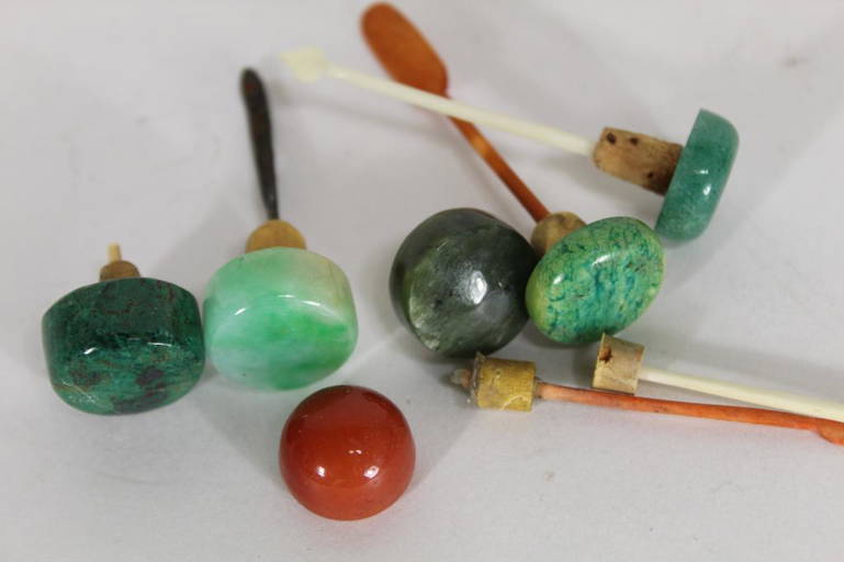 Chinese Snuff Bottle Stopper Lids & Spoons