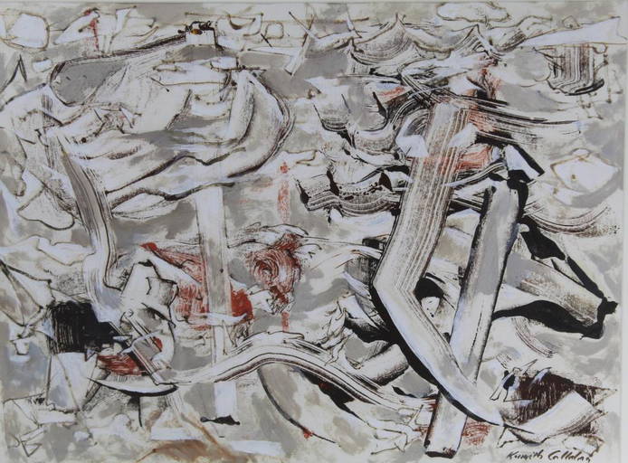 Kenneth Callahan (1905 1986) Oil On Paper