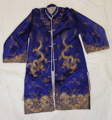 Chinese Blue Silk Dragon Robe with Goldthread (#0306) on Dec 11, 2022 ...