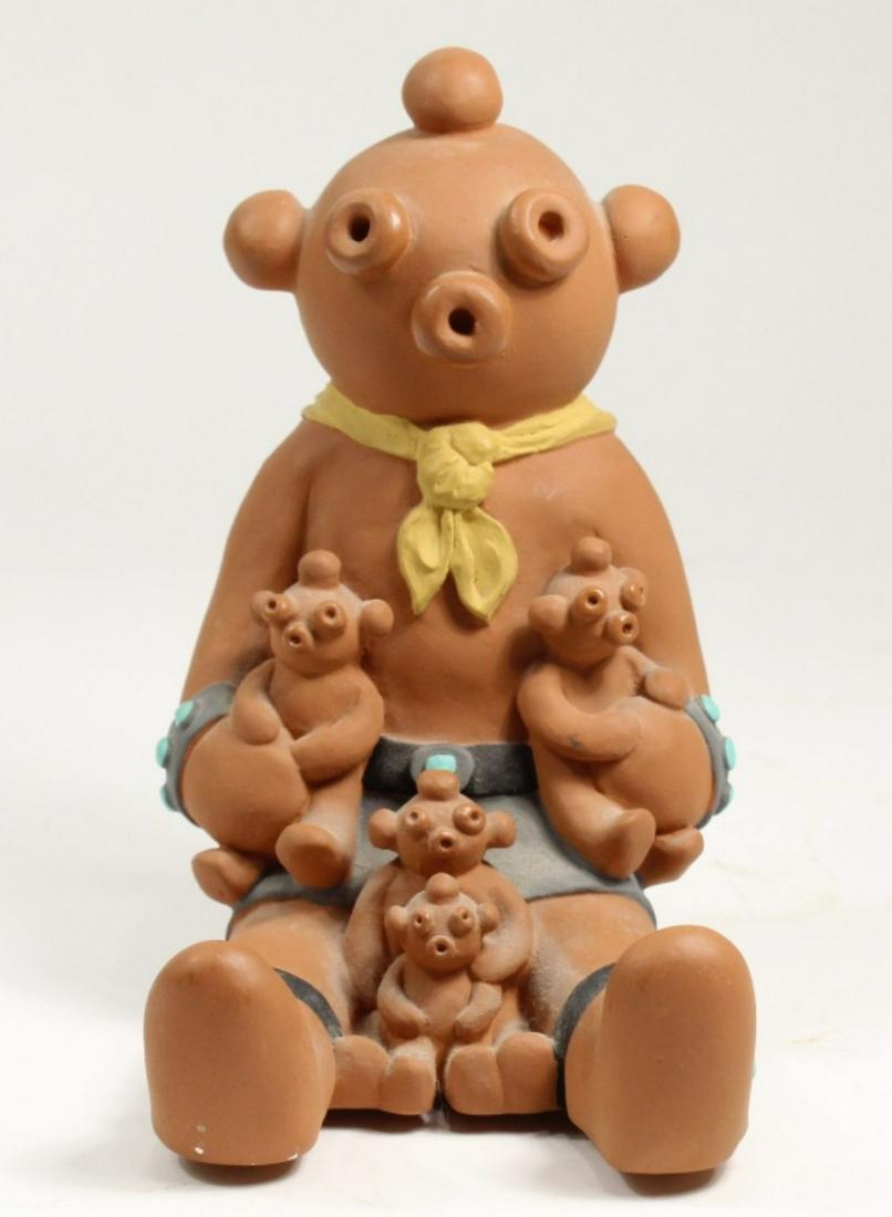 Navajo Mudhead Pottery Storyteller Cleo Teissedre (#0365) on Dec 11 ...