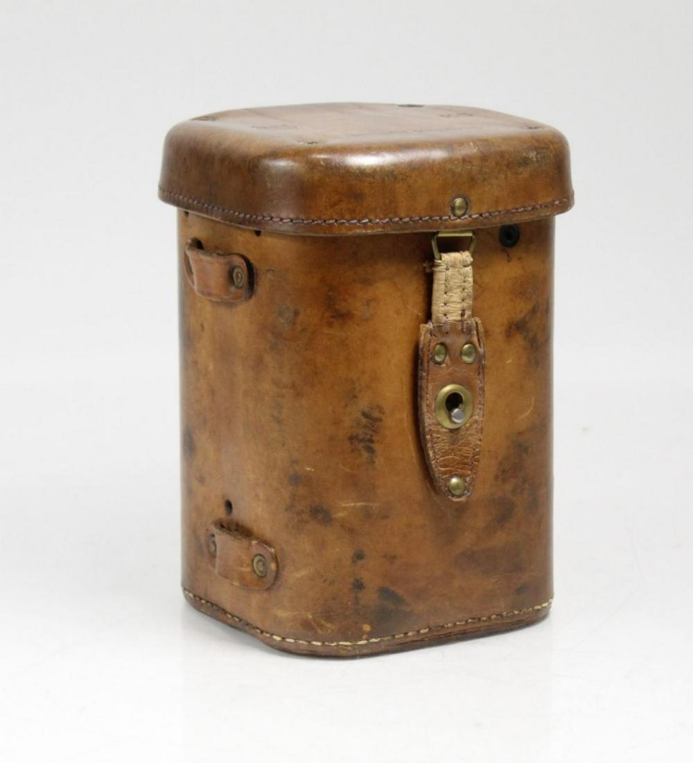 Vintage French Leather Binoculars Case, C.1930s