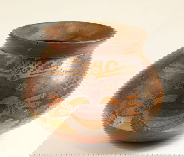 Nazca Culture Pottery Polychrome Pot Ritual Dancer