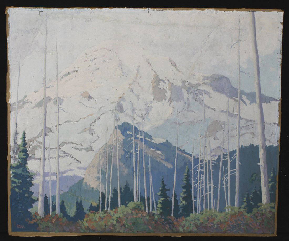 Ross Gill (wa) Original Mt. Rainier Painting Auction