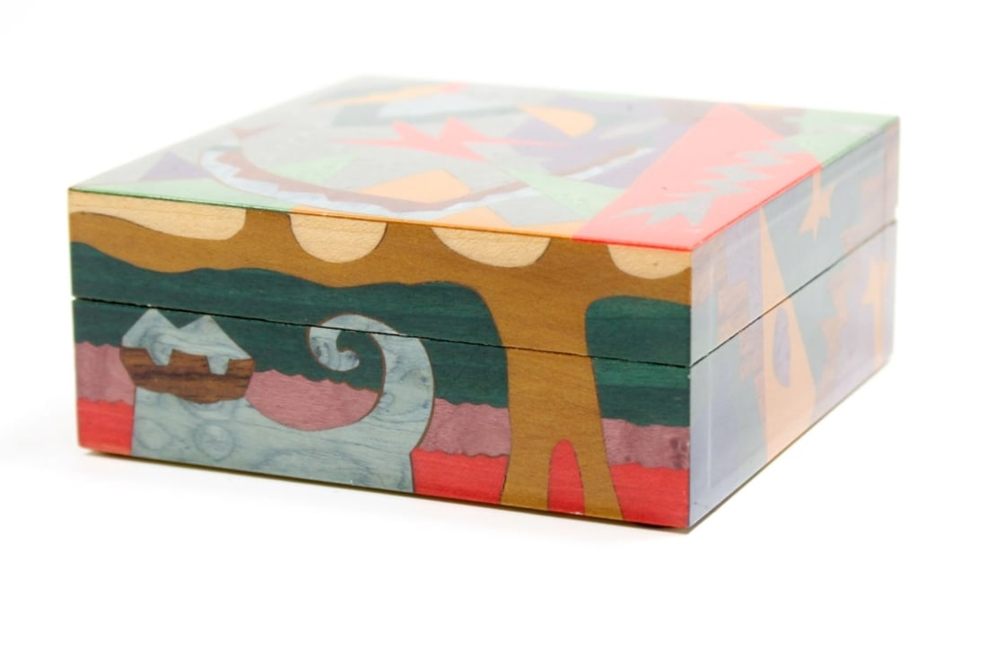 Antonino Terminiello Italian Marquetry Small Box.. Auction