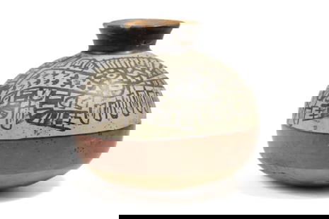 Nazca Culture Pottery Stirrup Jar Ritual Dancer