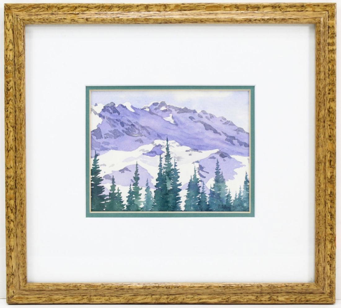 Pat Audley "looking At Whistler" Watercolor Auction