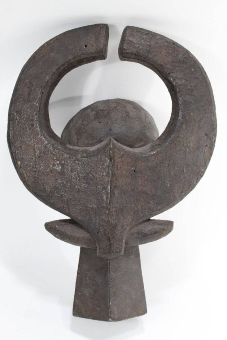 African Chamba Bushcow Forehead Mask Auction