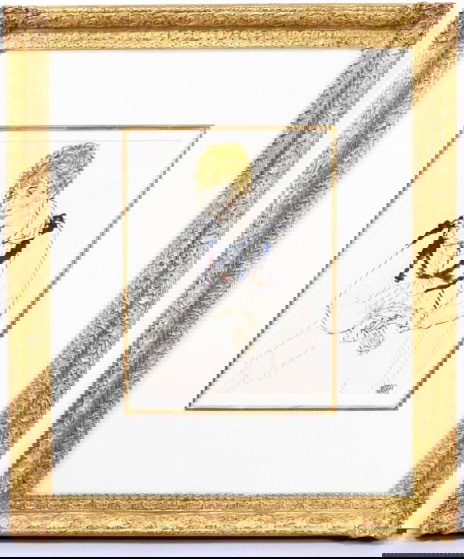 Egon Schiele "54" Max Jaffe Lithograph, 1968 Auction