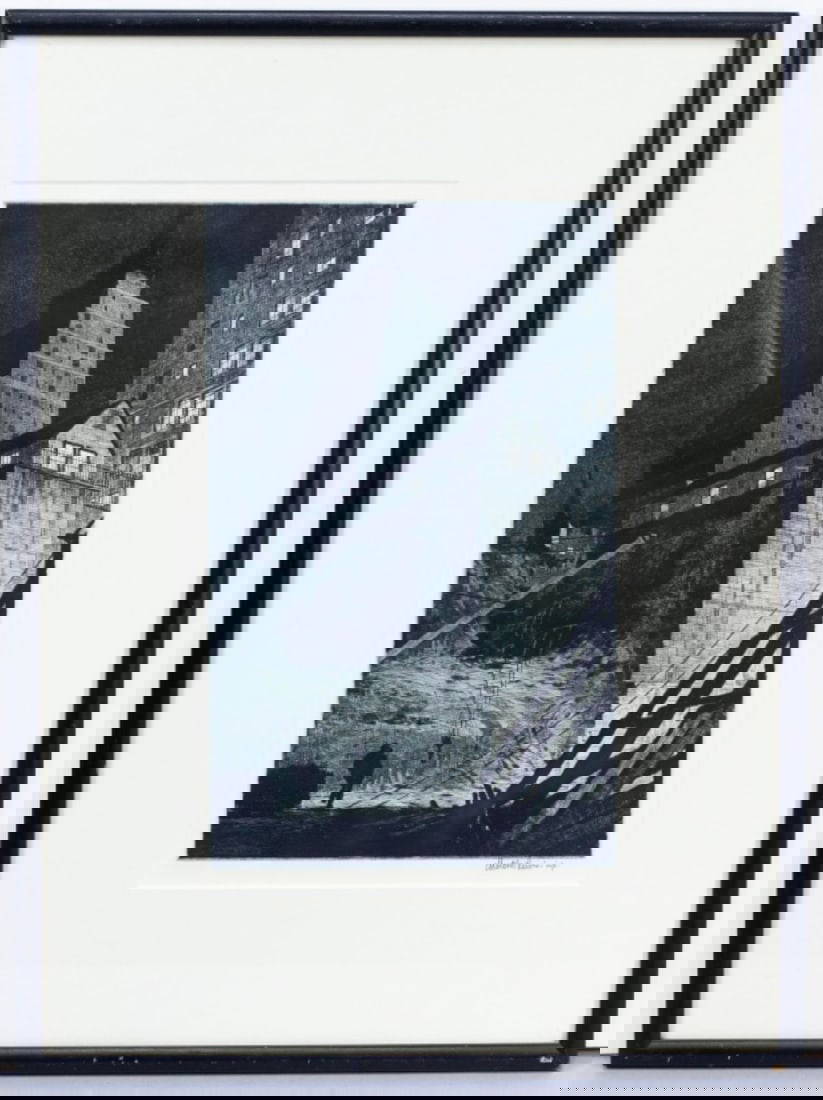 Martin Lewis "building A Babylon" Etching, 1929 Auction