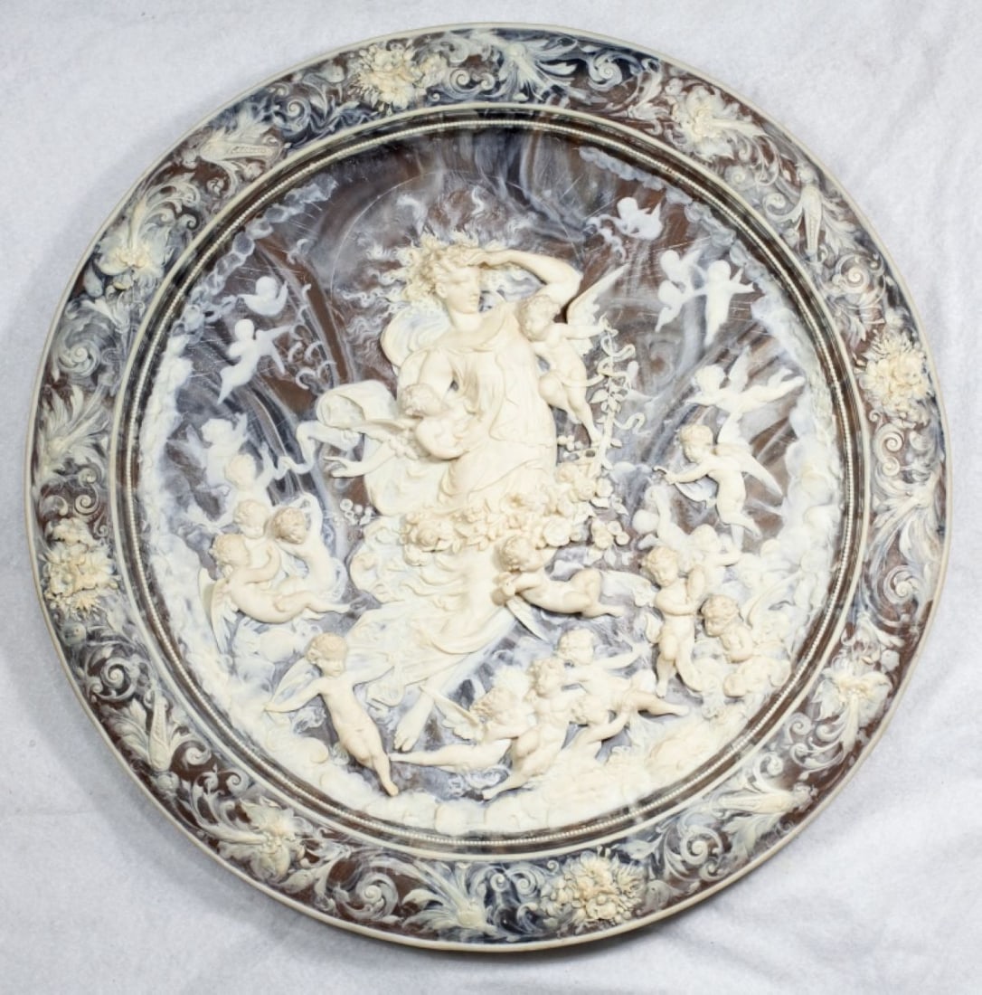 Incolay "goddess Of The Sun" Cameo Plaque Auction