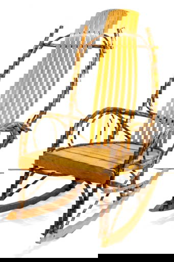 Signed Adirondack Tree Branch Rocking Chair