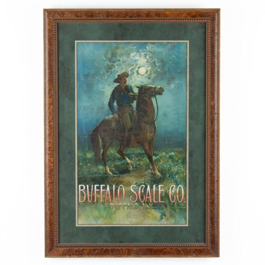 Antique Buffalo Scale Co Advertisement Poster Auction