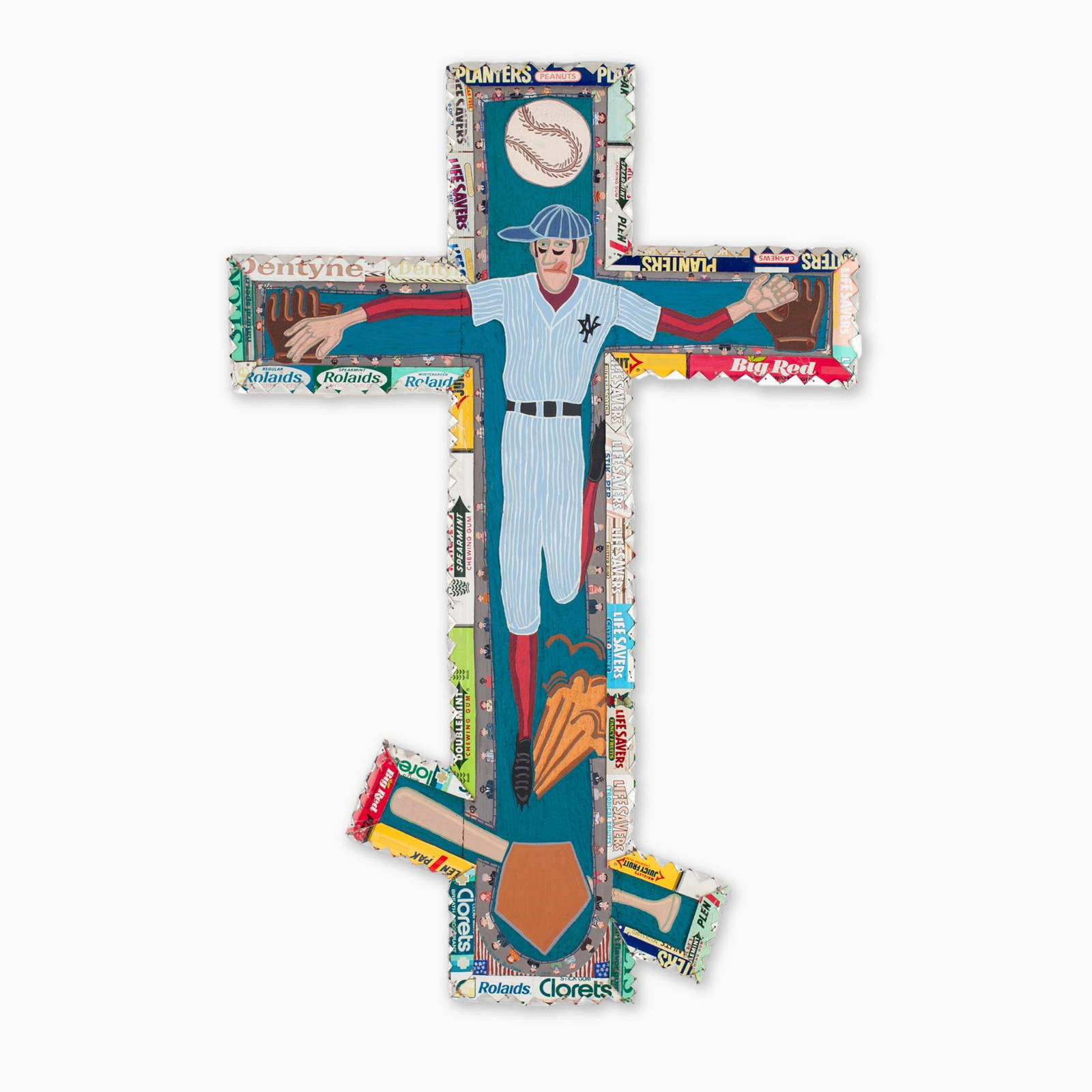 Ross Palmer Beecher (wa) "baseball Crucifix" Mixed Media Artwork, 1989 ...