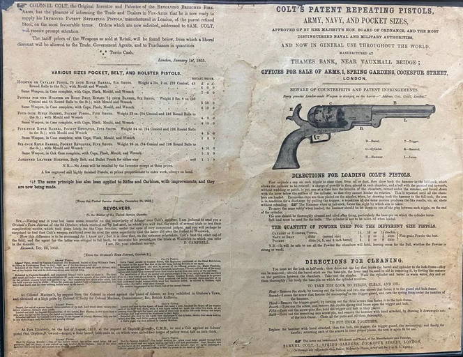 Rare Colt Dragoon Revolver Advertising Broadside - May 29, 2022 | Dave ...