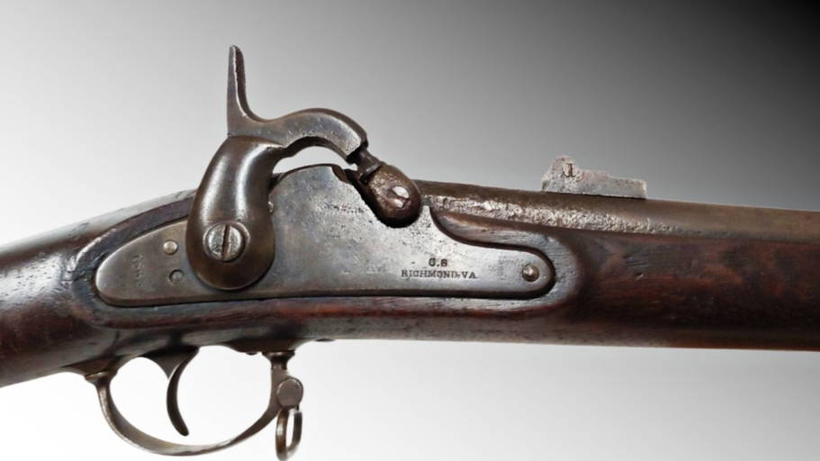 Real Confederate Richmond Rifle Musket W/ Carved Name