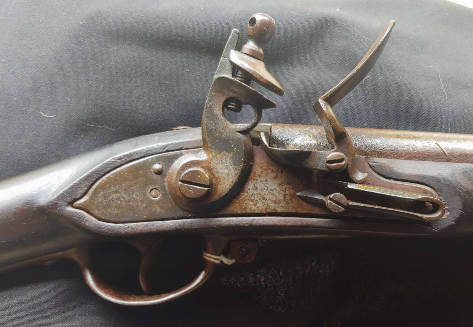 Original Flint Smith Cogswell War Of 1812 Musket. Auction