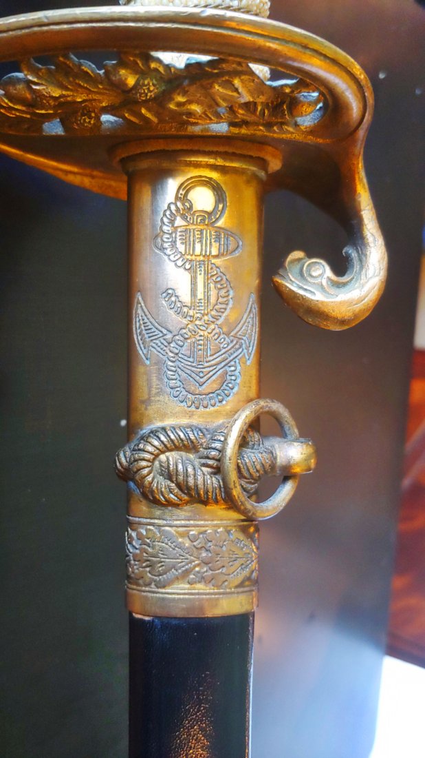 Presentation Ww1 Navy Officer's Sword Uss Baltimore 1917 Auction