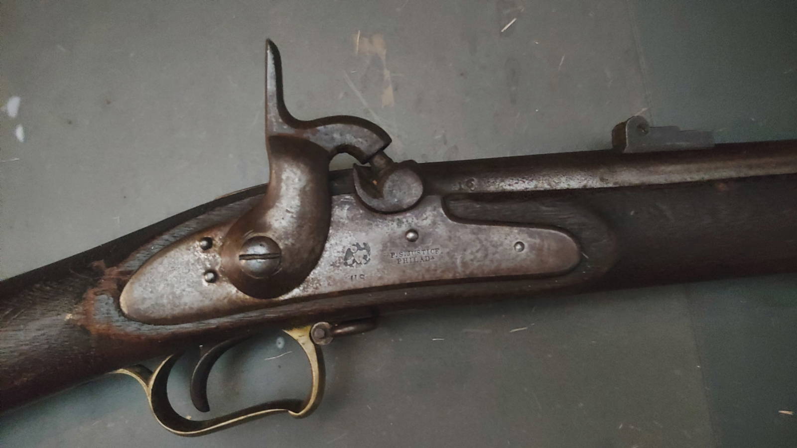 Iconic Brass Furnished Philadelphia P.s Justice Musket Auction