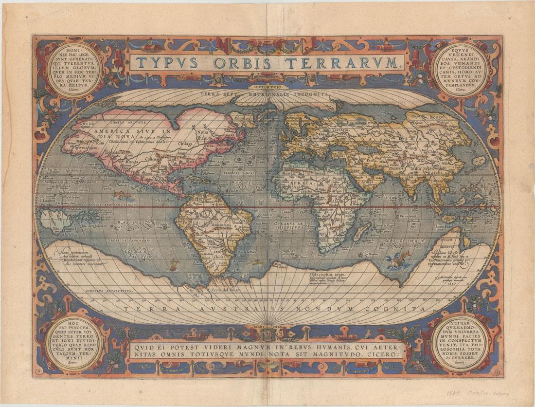 MAP - World. Ortelius