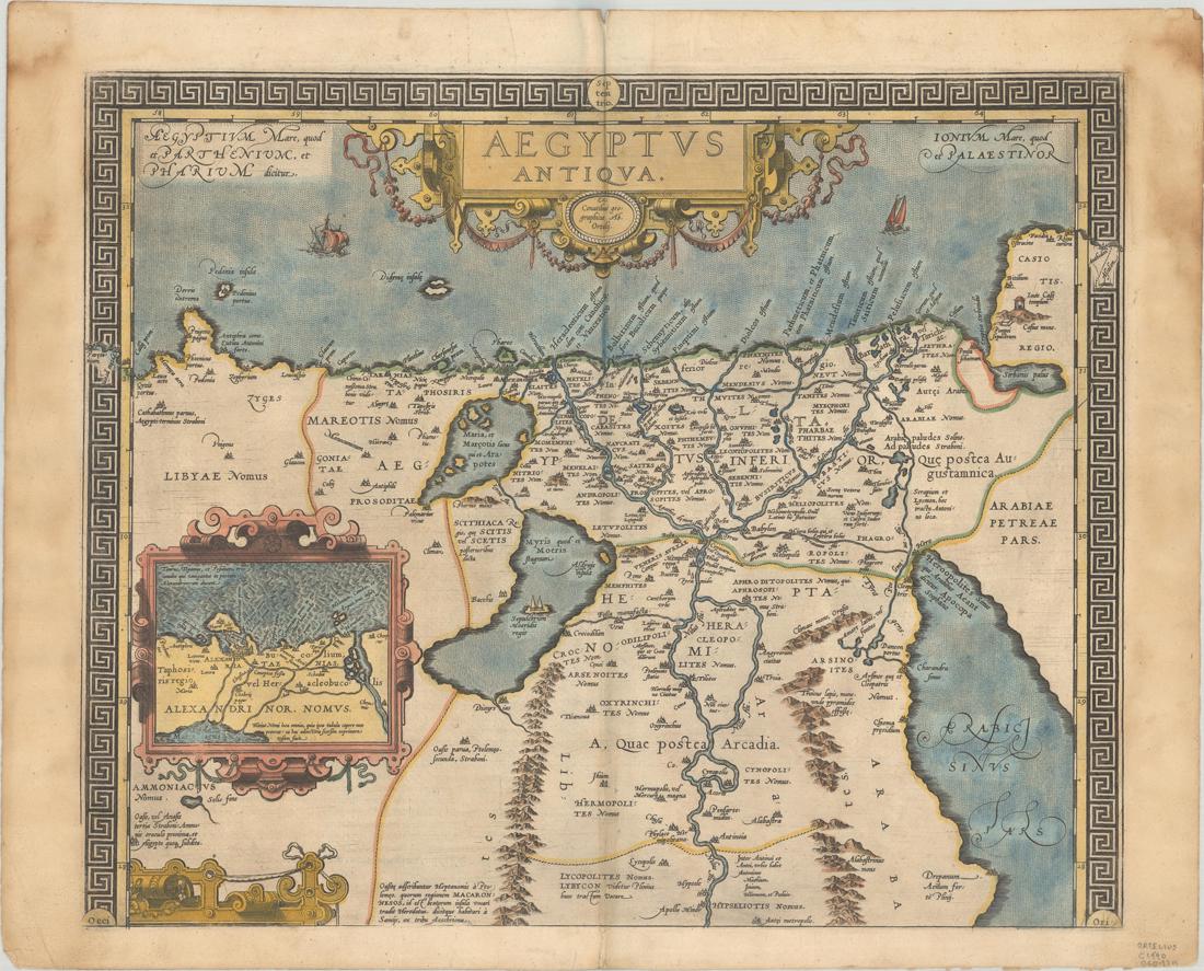 Map, Egypt, Ortelius