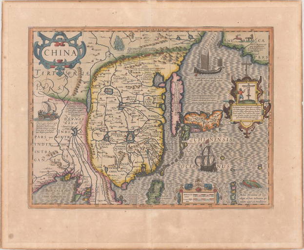 Map, China, Korea & Japan, Mercator