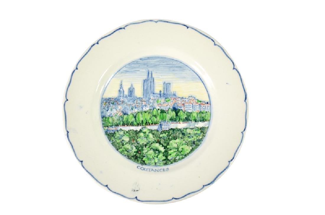 Alfred Powell for Wedgwood, a scene painted plate,