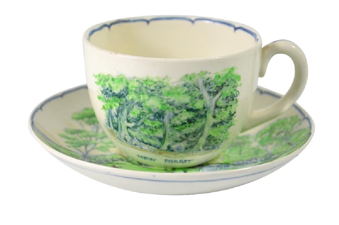 Alfred Powell for Wedgwood, a scene painted tea cup and