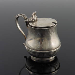 Victorian Silver Monkey Mustard Pot