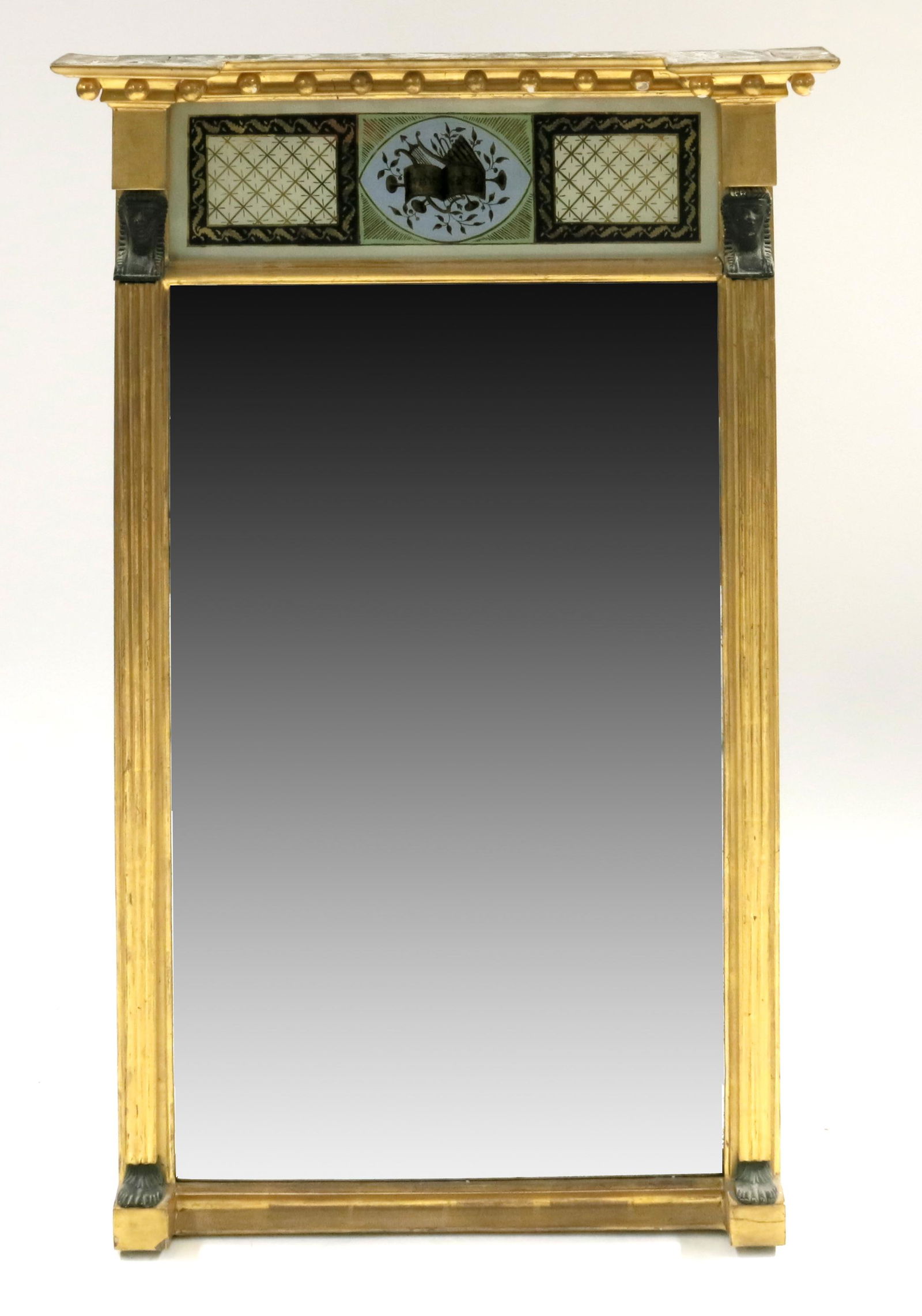 A Regency Gilt Framed Pier Glass, Circa